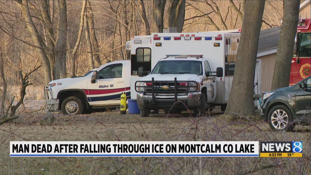Man, 81, dies after falling through ice near Howard City - YouTube