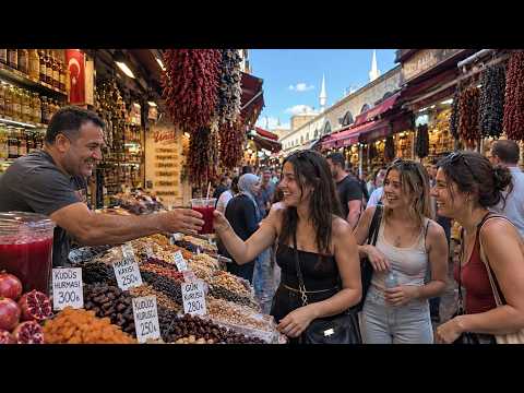 ISTANBUL TURKEY 2026 4K MARKET TOUR | Eminönü Market, Spice Bazaar, Street Food & Shopping