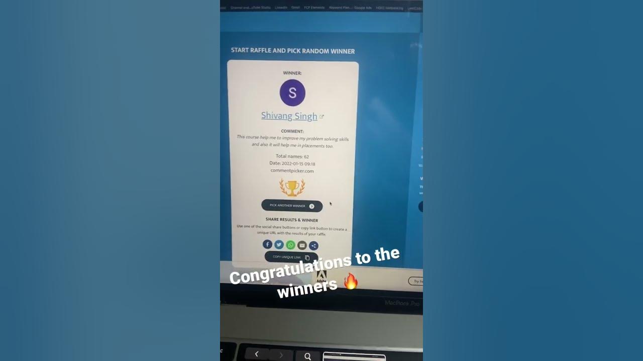 Shorts Prateek Narang S Course Giveaway Winners Announcement 🔥 Youtube