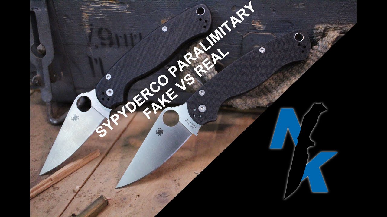 FAKE VS REAL: Spyderco Paramilitary 2 - YouTube