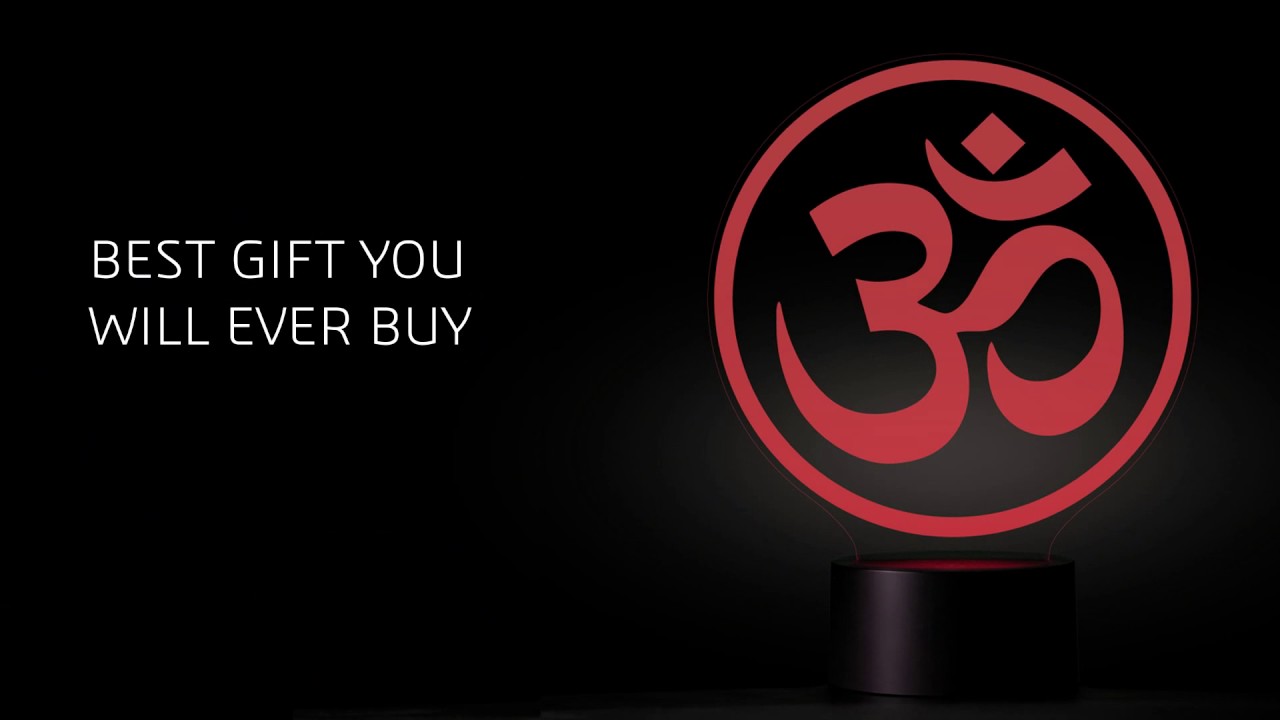Om Symbol Lighting Decor Gadget Lamp With 7 Colors - Holinox.com - YouTube