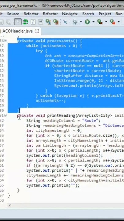 ANT Colony Optimization in TSP JAVA Framework - YouTube