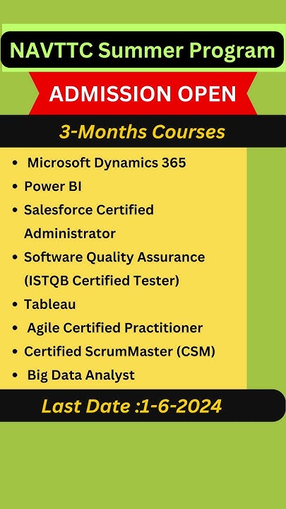 NAVTTC Summer Of Code Program - YouTube