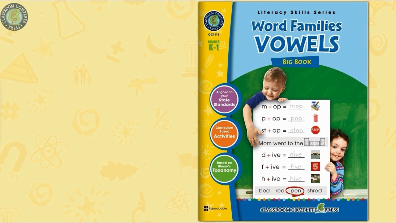 Word Families: Vowels BIG BOOK Gr. K-1 - YouTube