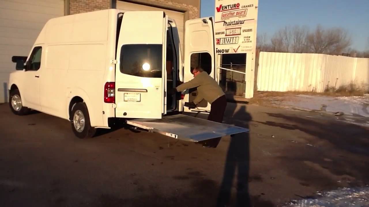 TommyGate Cantilever Lift Gate on a Nissan N V - YouTube
