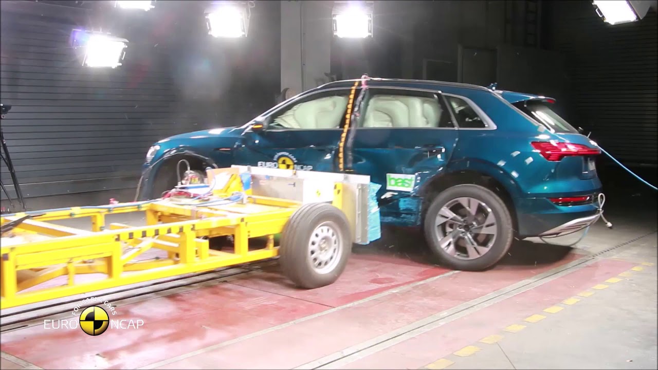 Audi eTron vs Lexus UX Crash Testing - YouTube