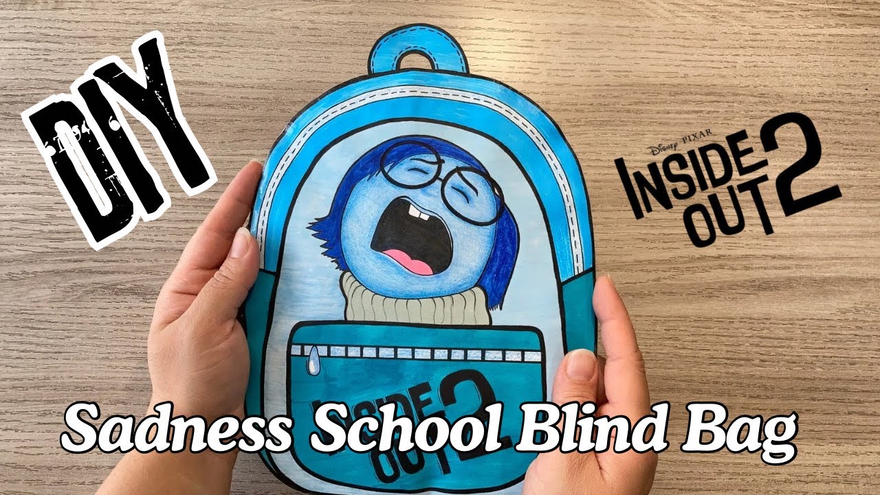 Paper DIY NEW INSIDEOUT 2 Sadness Unboxing | inside out 2 School blind ...