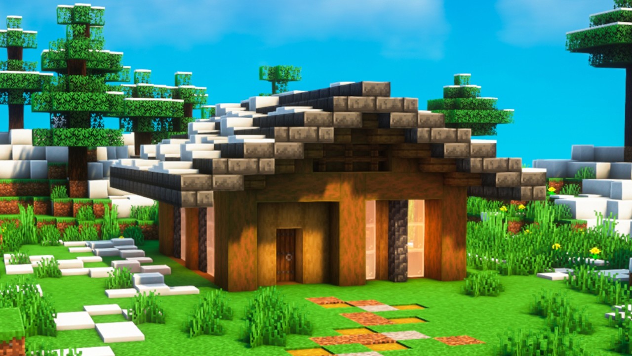 Minecraft: Traditional Swiss Chalet Build Tutorial - YouTube