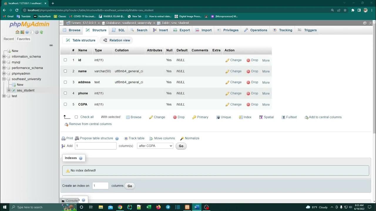 MYSQL Command Alter Add, Drop - YouTube