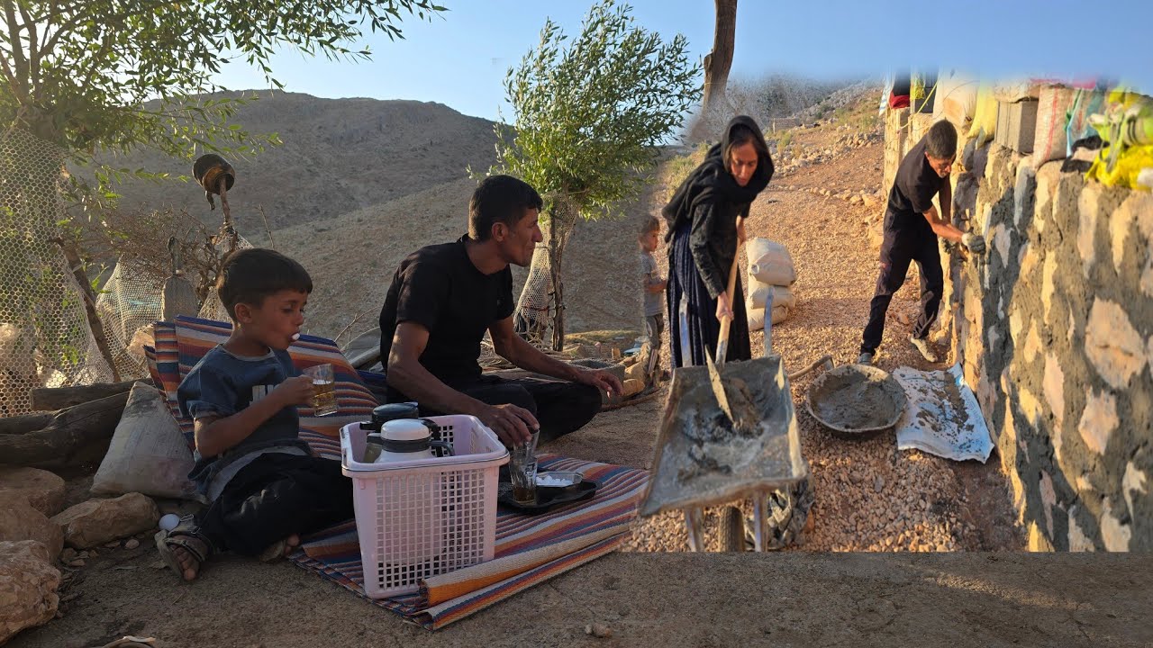 Nomadic life in nature: traditional architecture, facade of a nomadic ...