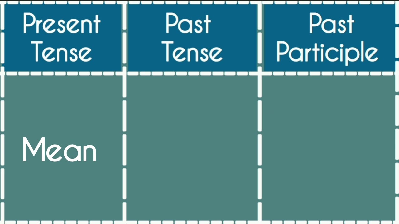Little Moon Mean Present Past Past Participle Tense Verb Forms In Little Moon Mean Present Past Past Participle Tense Verb Forms In