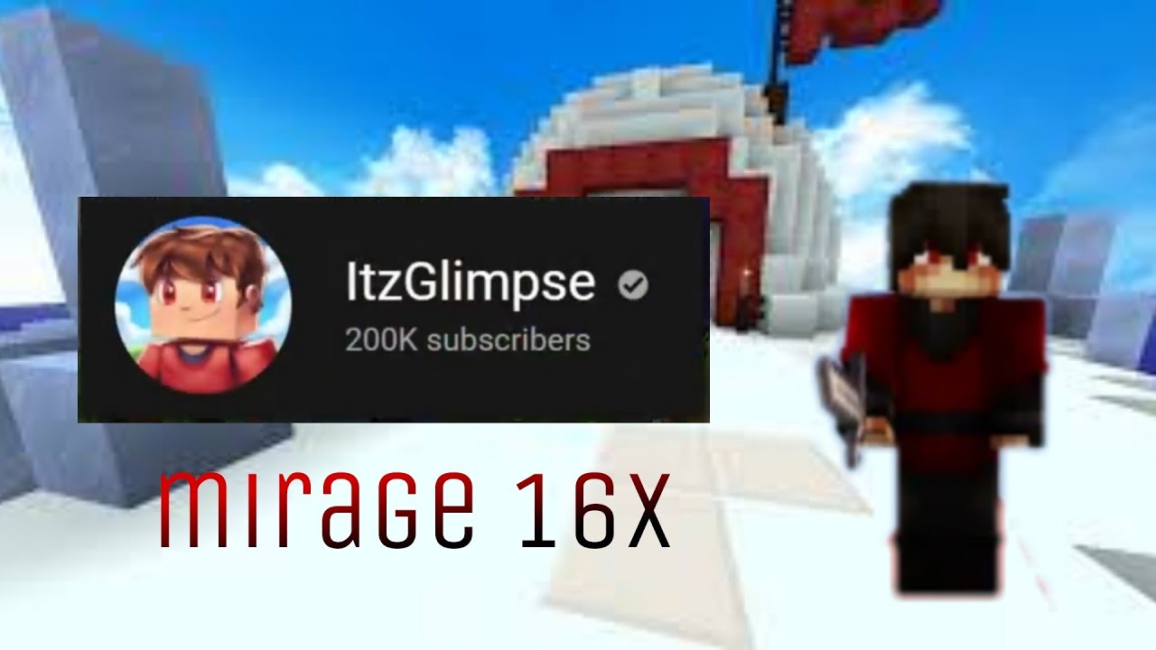 Itz Glimpse 200k pack release (mirage16X) bedrock edition - YouTube