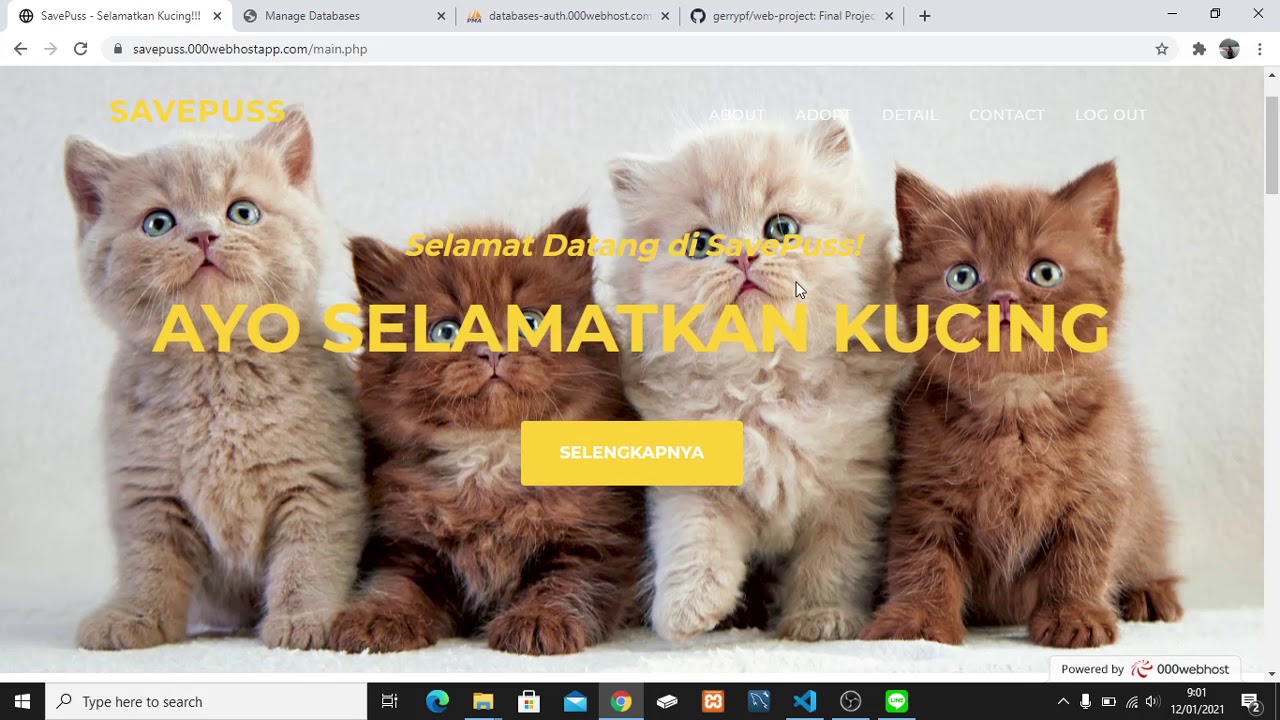 FP Pemrograman Berbasis Web - SavePuss - 05311940000031 - YouTube