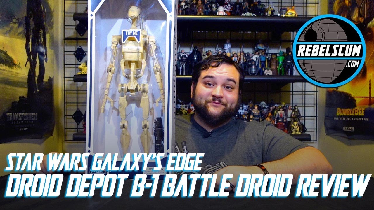 Star Wars Galaxy's Edge Droid Depot B-1 Battle Droid Review - YouTube