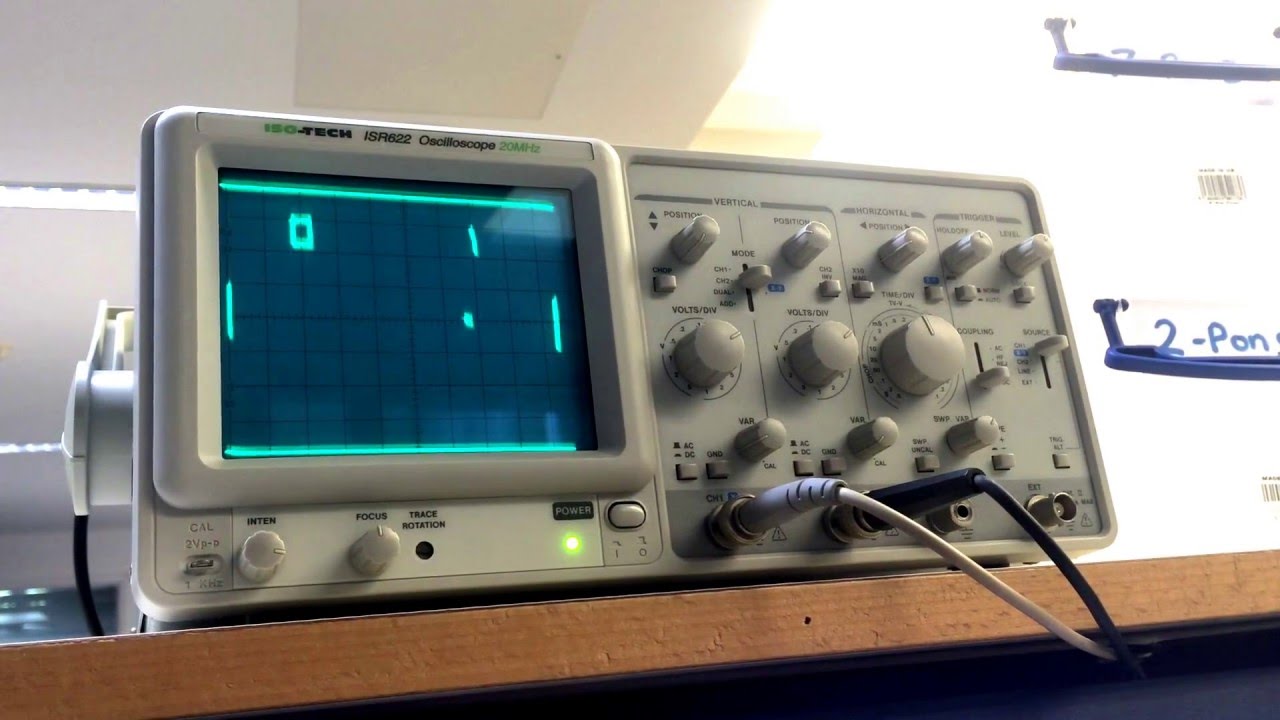 Full game of oscilloscope Ping-Pong, CS132 Coursework - YouTube