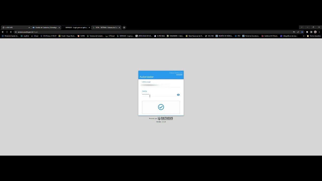 DATASUS Login para as aplicações do MS - YouTube