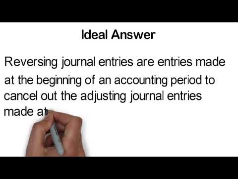 What are Reversing Journal entries? - YouTube