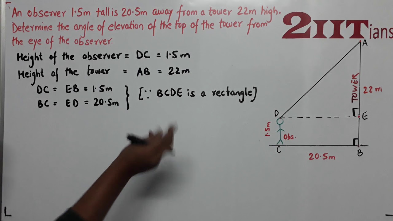 Heights And Distances Exercise 20 Q13 Class X ICSE | IIT JEE - YouTube