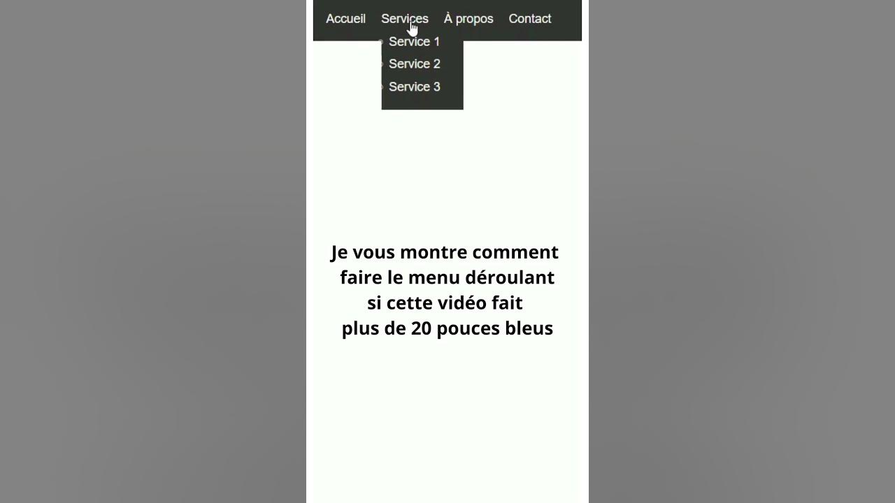 Créer un menu déroulant interactif en HTML | Tutoriel - YouTube