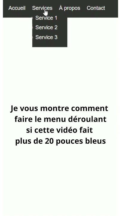Créer un menu déroulant interactif en HTML | Tutoriel - YouTube