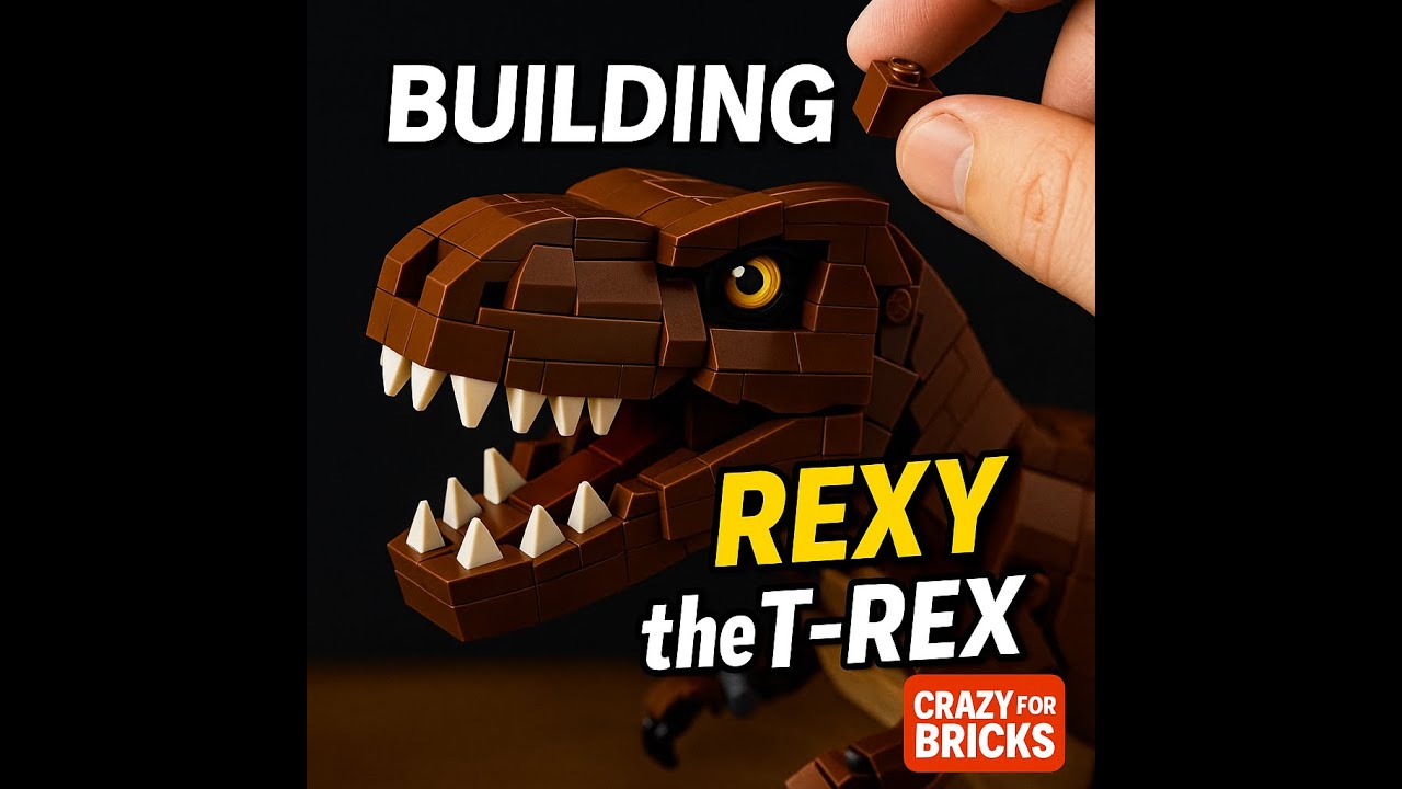 Rexy the Tyrannosaurus (T-Rex) in LEGO – Full Build - YouTube