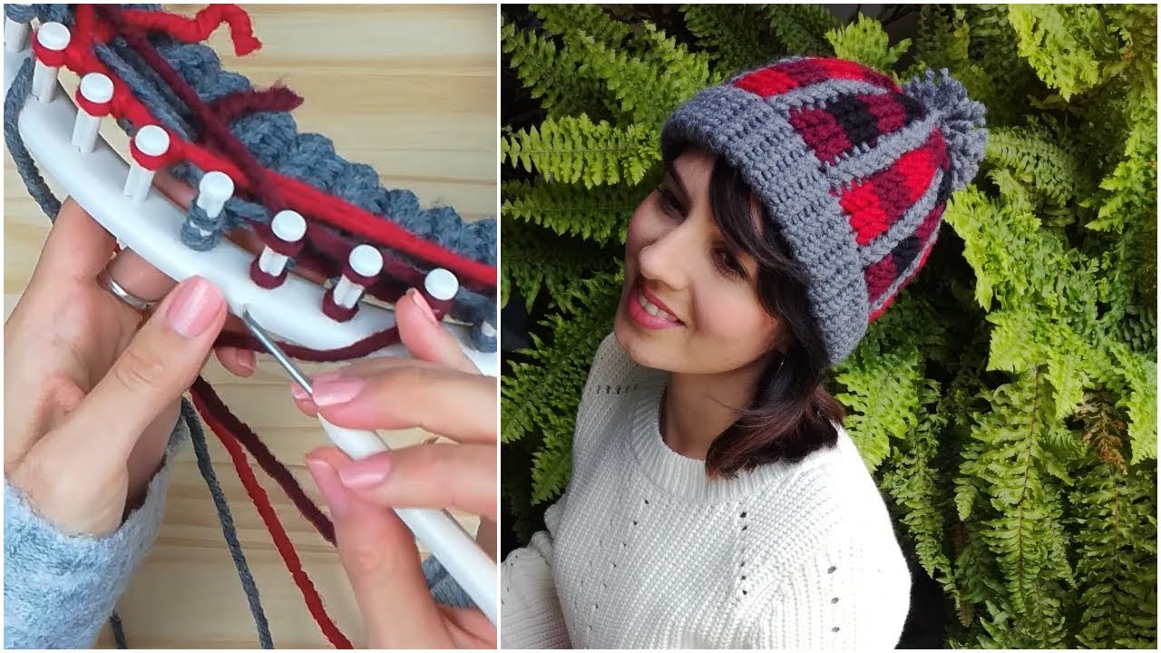 ⭕BONNET STYLE ÉCOSSAIS EN TRICOTIN CIRCULAIRE - YouTube