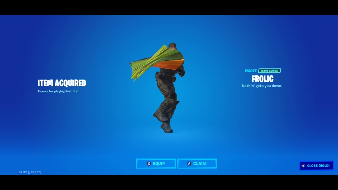 Frolic Emote Glitched - Fortnite (Season 1) - YouTube