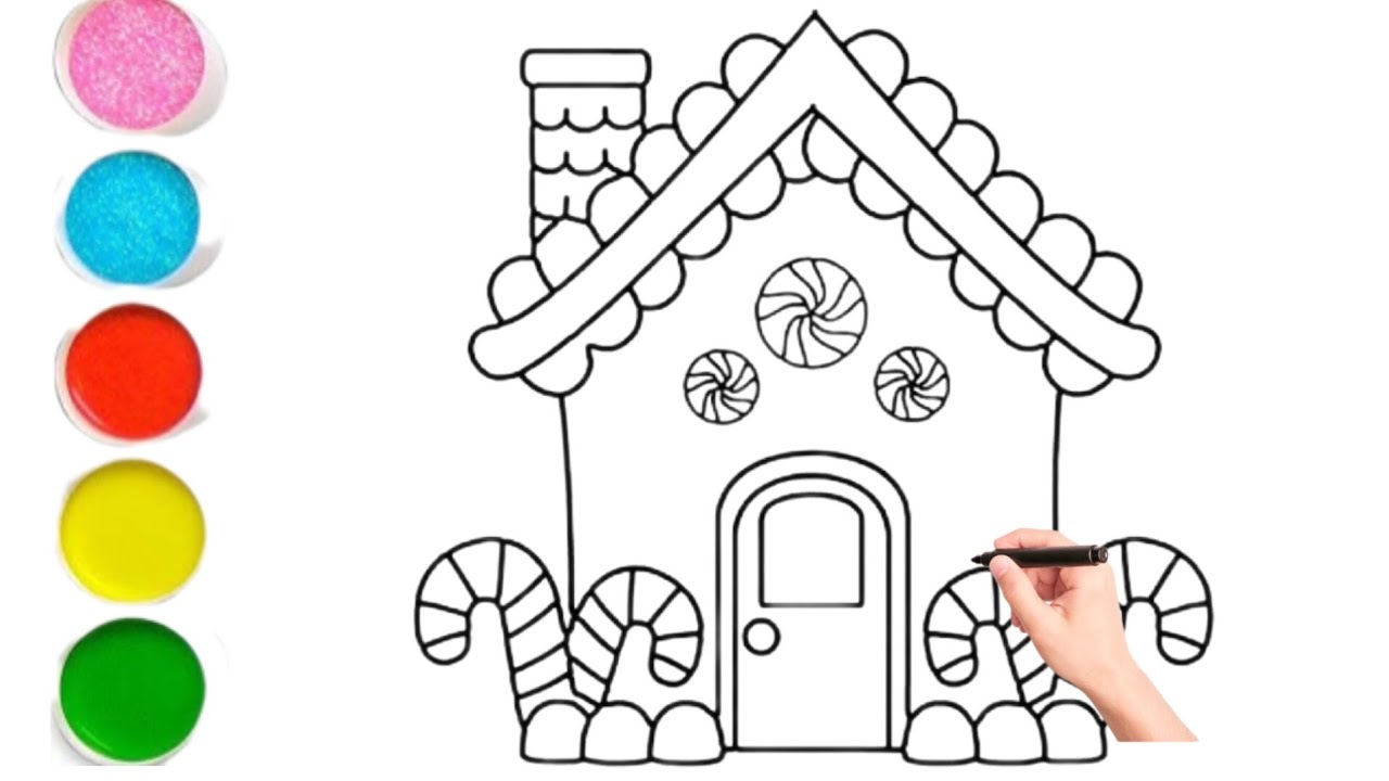 How to Draw a Candy House // Easy Step-by-Step Tutorial - YouTube