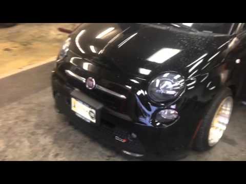 Fiat 500e Avery Wrap Before LA Autoshow Cerwin Vega Demo