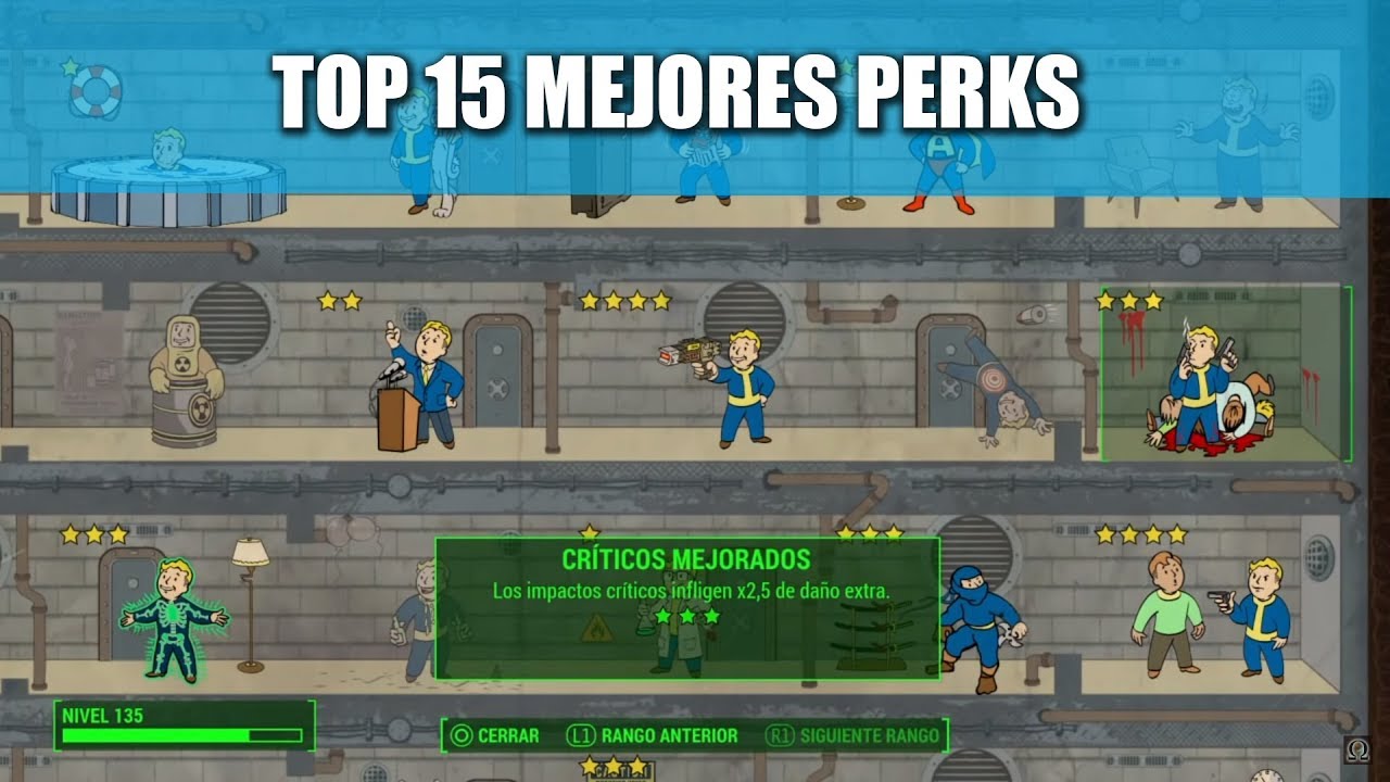 FALLOUT 4 | TOP 15 MEJORES PERKS - YouTube