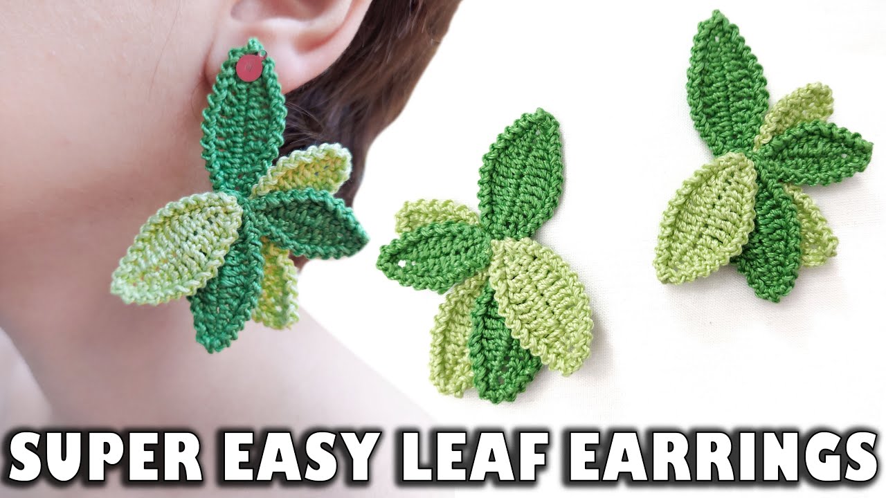 Super Easy Leaf Earrings Tutorial - YouTube