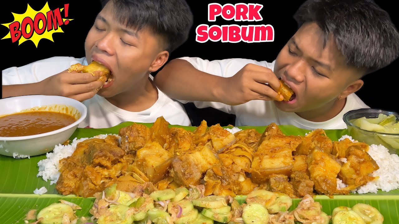 PORK SOIBUMGA THONGBA || THABI CHAMPHUT ||Pork with fermented bamboo ...