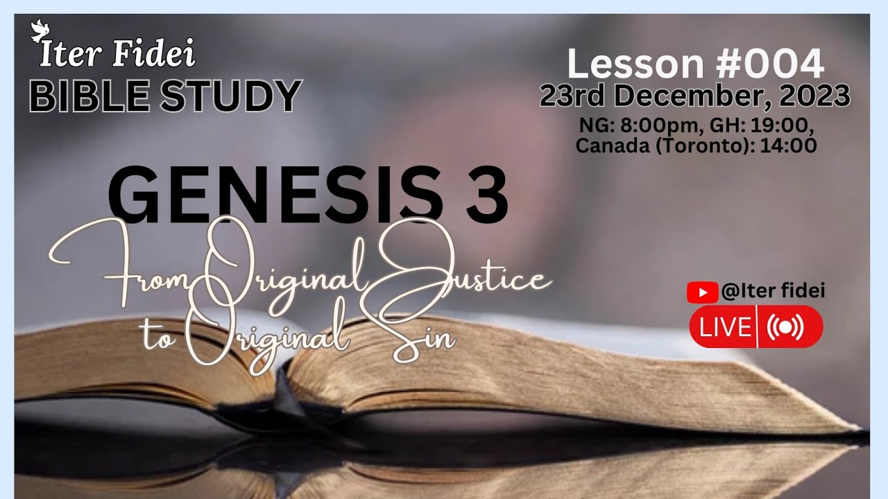 Lesson #004: Genesis 3: From Original Justice to Original Sin - YouTube