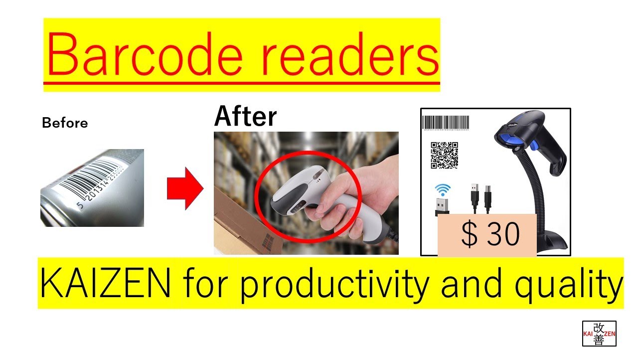 Barcode readers on Amazon are good for KAIZEN！ アマゾンでバーコードリーダーを購入 - YouTube
