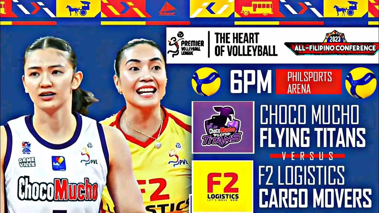 PVL LIVE: CHOCO MUCHO FLYING TITANS VS F2 LOGISTICS CARGO MOVERS (LIVESCORE) - YouTube