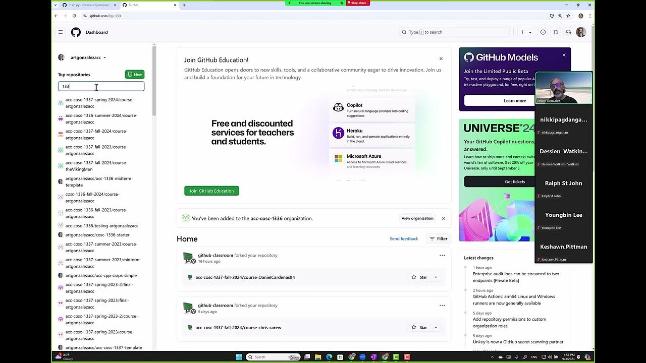 090324 COSC 1336 Python Add numbers in main - YouTube