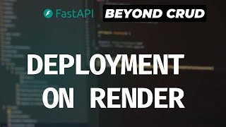 Deploying Fastapi Postgresql Celery Redis On Render Fastapi Beyond Crud Part 23 Ssali Jonathan ...