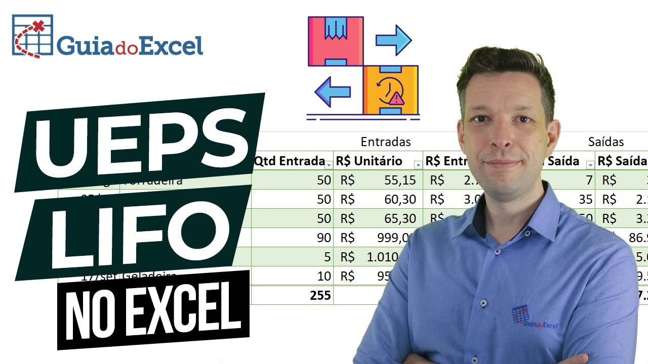 Planilha UEPS LIFO Excel - YouTube