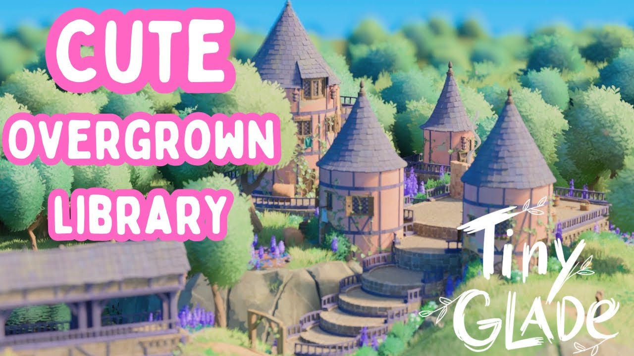 Cute Overgrown Library | Tiny Glade - YouTube