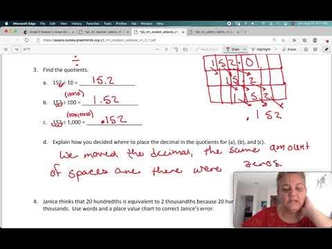 Eureka Math Grade 5 Module 1 Lesson 2 Problem Set - YouTube