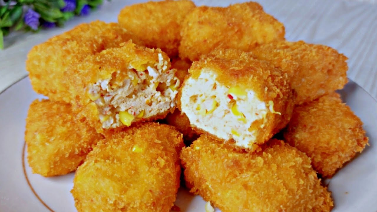 Resep nugget tahu mix jagung simple - YouTube