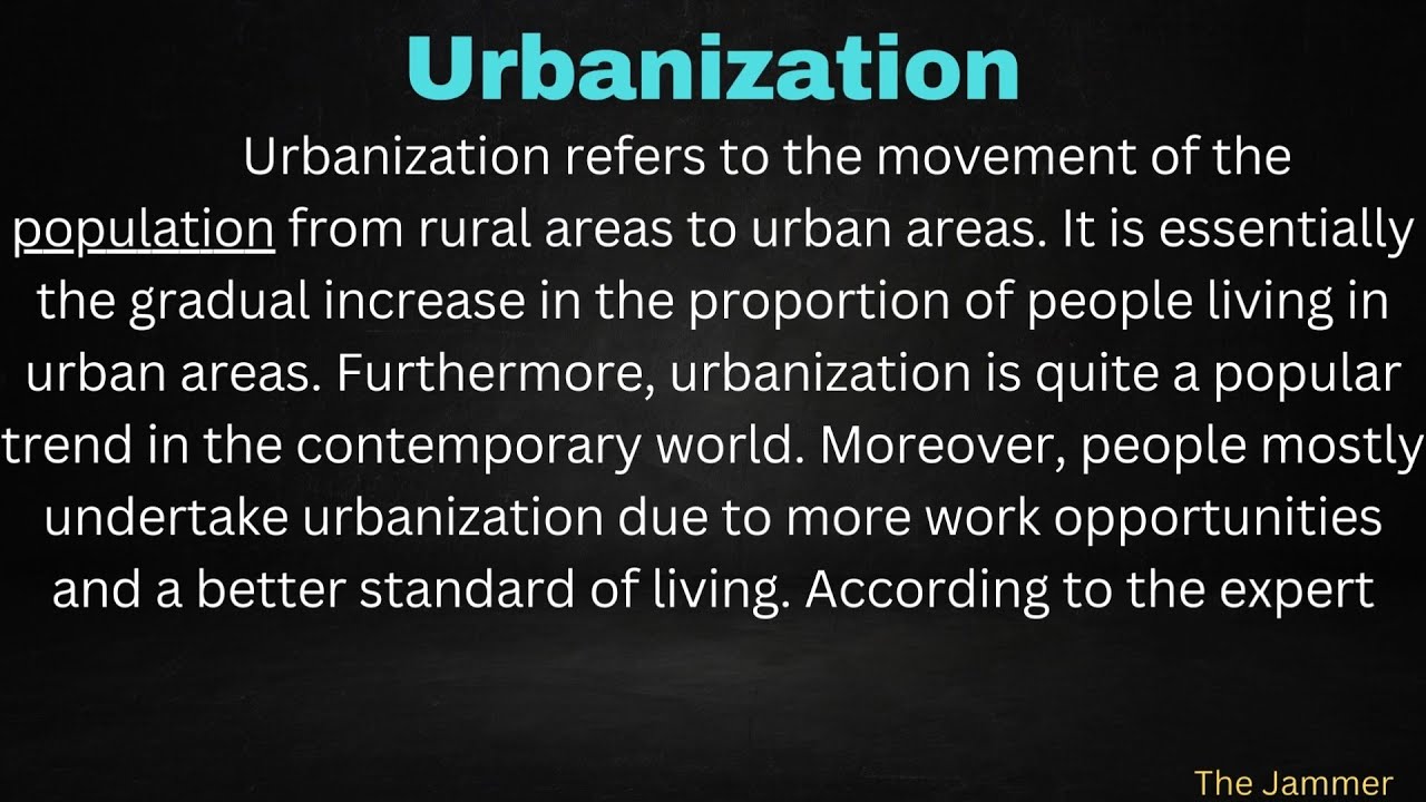 Essay On Urbanization With Easy Language In English | - YouTube