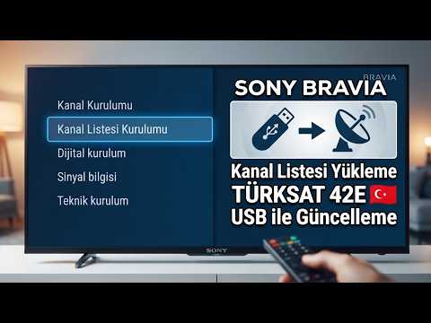 Sony TV Hazır Kanal Listesi Yükleme 2026 | Türksat Kanal Listesi USB ile Nasıl Yüklenir?