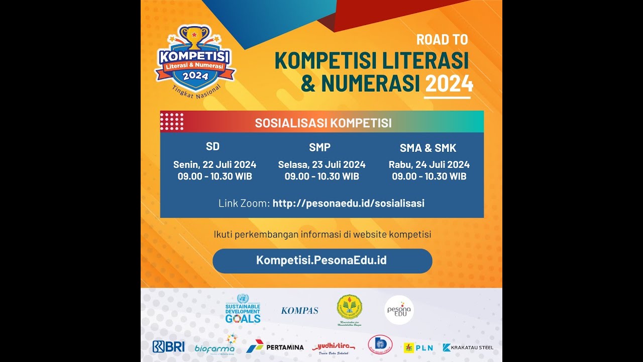 Sosialisasi Jenjang SD Kompetisi Literasi dan Numerasi Tingkat Nasional ...