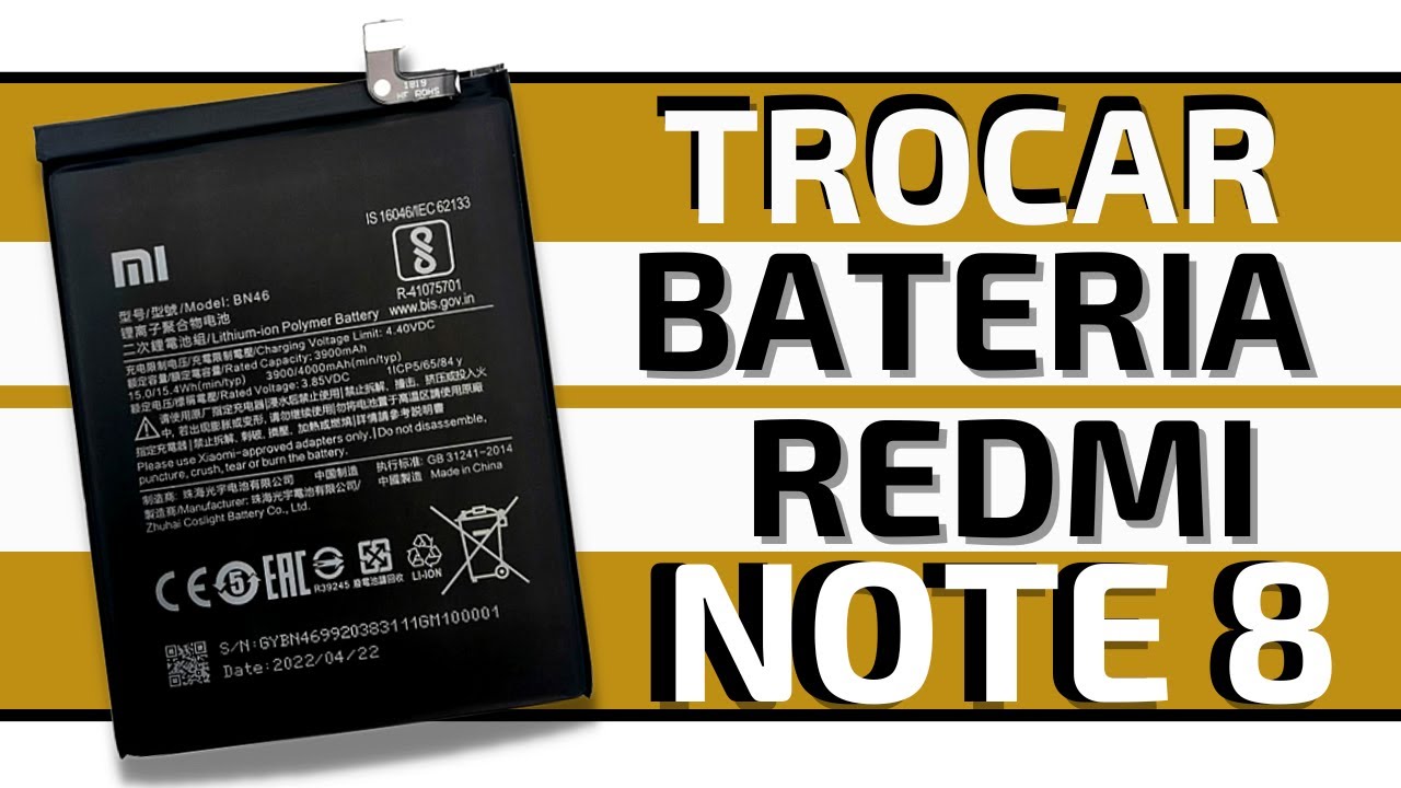 [ Xiaomi Redmi Note 8 M1908C3JG ] Como Trocar Bateria Remover Tirar ...