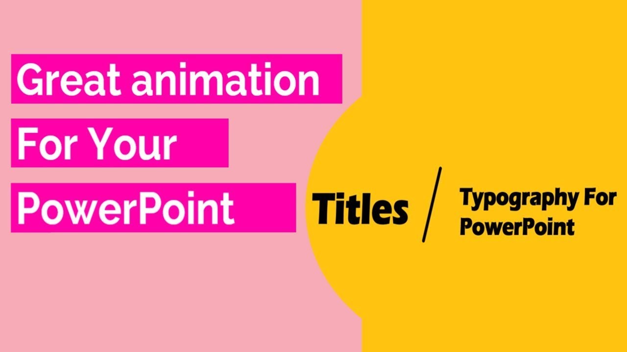 Make Animated typography on PowerPoint - YouTube