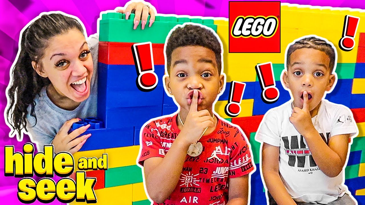 PLAYING HIDE N SEEK IN OUR LEGO HOUSE WITH DJ & KYRIE | DJ's Clubhouse ...
