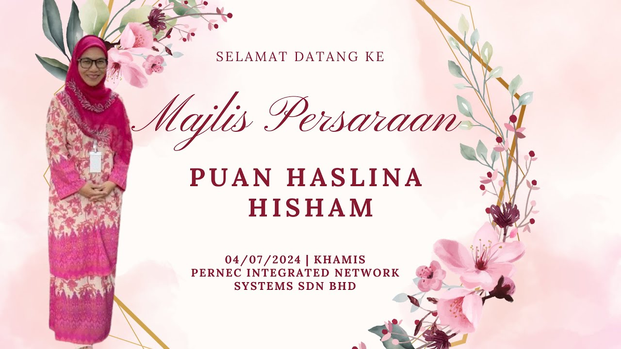 Majlis Persaraan Puan Haslina (Slide Show) - YouTube