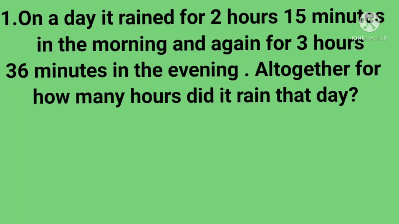 Word Problems On Time - Exercise -70 ( part 1 ) Math steps - 4 - YouTube