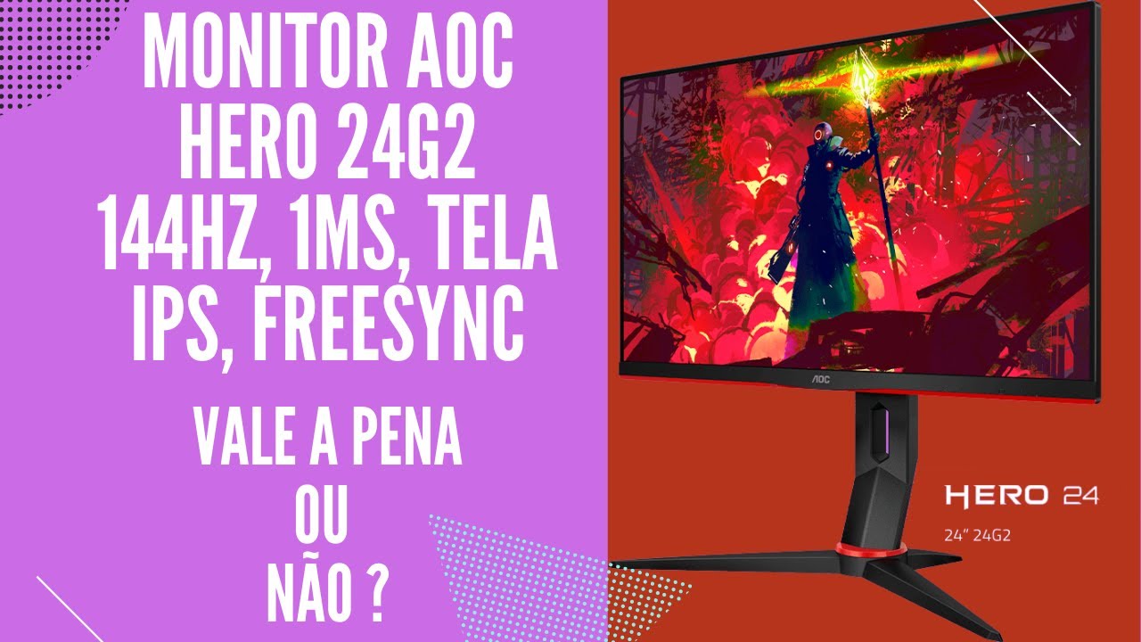 Monitor Gamer 144Hz e FreeSync ! CUSTO BENEFÍCIO ! Unboxing e Review ...
